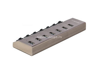 STARTECH 7-Port Self-Powered USB-C Hub with Individual On/Off Switches