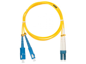 NIKOMAX Fiber Optic SC/UPC Fiber Optic LC/UPC Converter Yellow 3m NMF-PC2S2C2-SCU-LCU-003