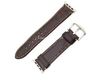FIXED Berkeley Skin belt Apple Watch 42-44mm silver csat- dark brown belt