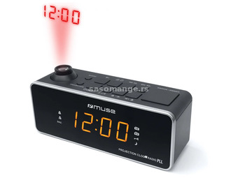 MUSE M-188P radio alarm hour black
