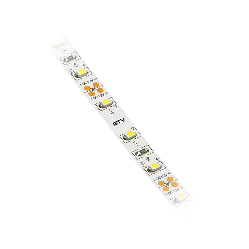 LED TRAKA 3528 120 LEDs/m 6500K 9.6 W/m 520 lm/m 12VDC IP65 8 mm 5 m GTV LED OUTLET LD-3528-600-65-ZB