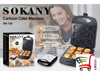 SOKANY aparat za kolačiće/wafle sa oblicima - SOKANY aparat za kolačiće/wafle sa oblicima