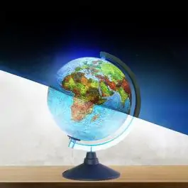 Alaysky globus sa LED svetlom engleski fizička mapa 25cm