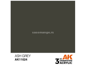 AK INTERACTIVE Acrylic Modelling Colors - Ash Grey dark grey acrylic paint 17ml