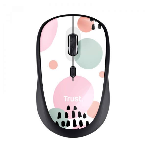 Trust Yvi Pink Circles Wireless Mouse 1600dpi - 24441