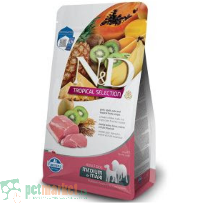 N&D Tropical: Hrana za odrasle pse srednjih i velikih rasa Medimu/Maxi Adult Svinjetina