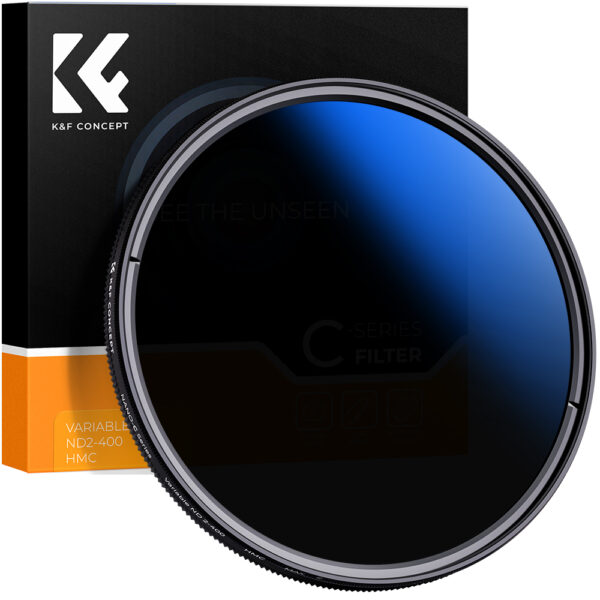 KF Concept 077mm
ND Filter ND2-ND400
VARIABLE Blue Coated