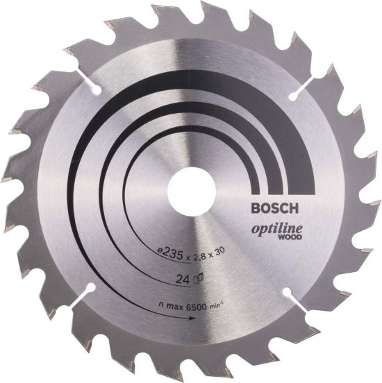 Bosch list kružne testere Optiline Wood 235 x 30/25 x 2,8 mm, 24 - 2608640725