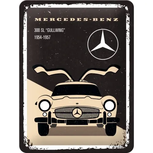 NOSTALGIC ART Znak Mercedes - 300 SL Beige 15x20cm