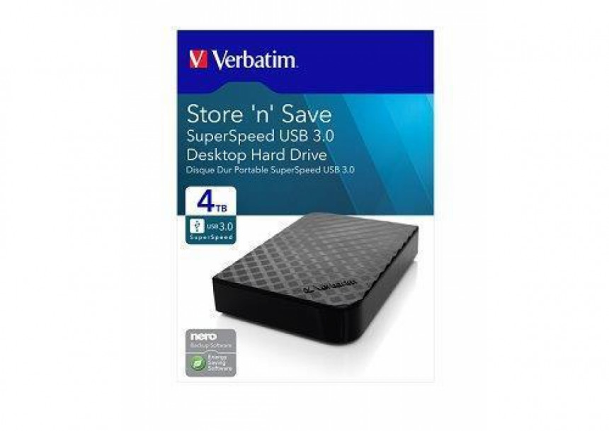 Verbatim HDD 4TB 3.0 Crni Kock (47685)