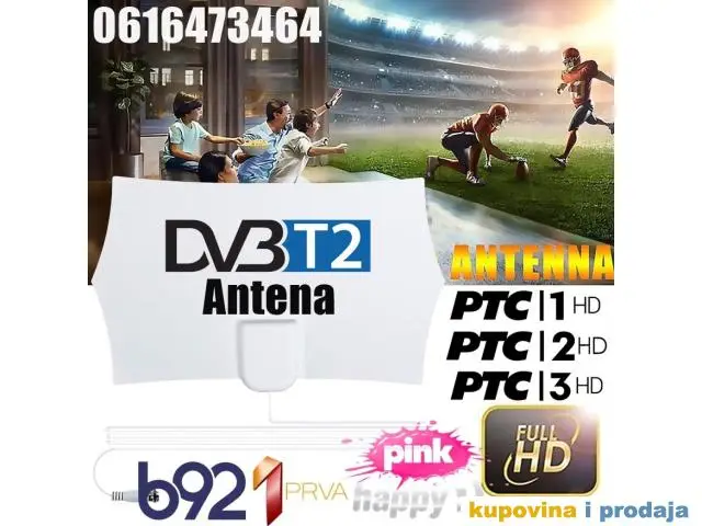 Sobna HDTV DVBT2 TV Antena