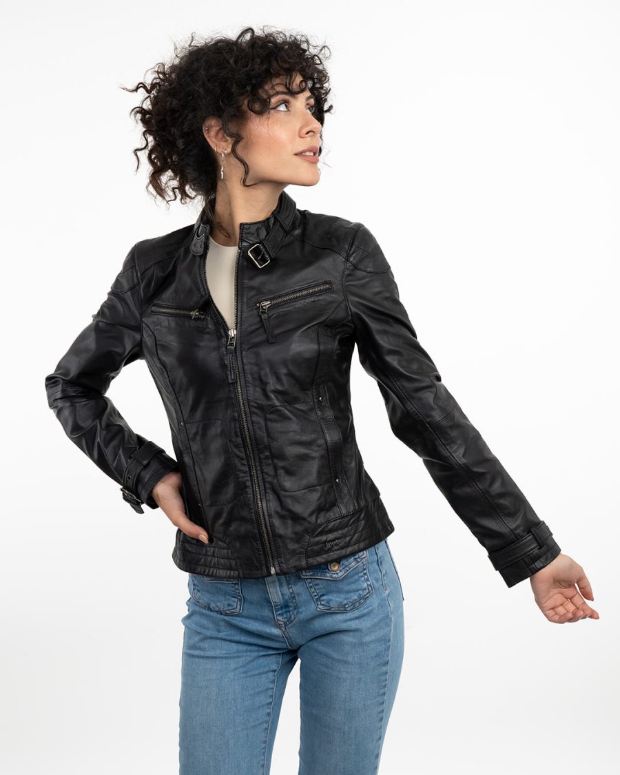 Ženska kožna jakna – Maze-Ryana – Crna
