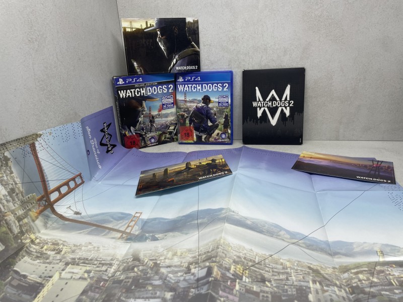 Watch Dogs 2 DELUXE Edition + Mapa + Razglednice - PS4