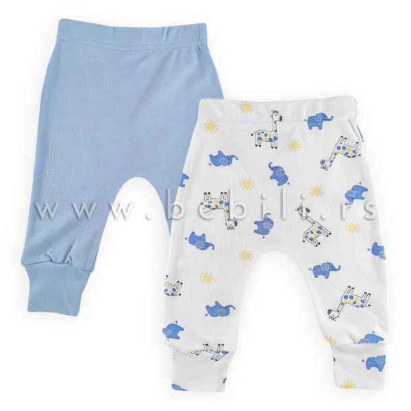 Ready Pamučne pantalonice za bebe plave