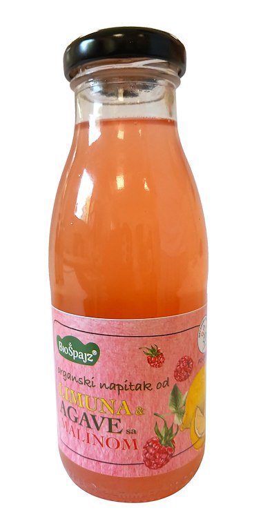 Napitak limun & malina sa agavom (organski proizvod) 250 ml Bio Špajz