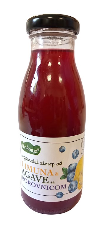 Sirup limun & borovnica sa agavom (organski proizvod) 250 ml Bio Špajz