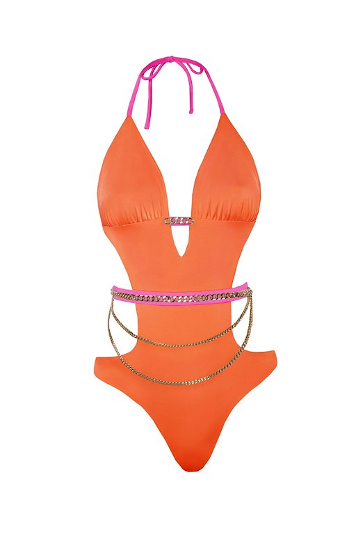DEVI COLLECTION Ženski jednodelni kupaći kostim Moly narandžasti