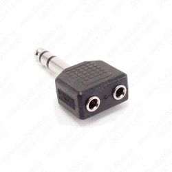 Adapter 6.35mm na 2x 3.5mm