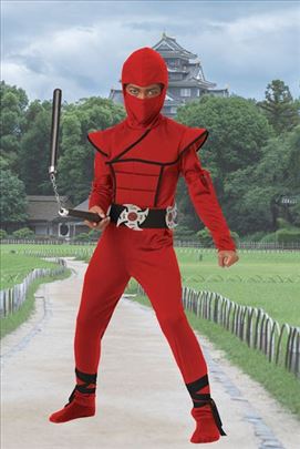 Crveni Ninja Nindža ratnik samuraj kostim za decu