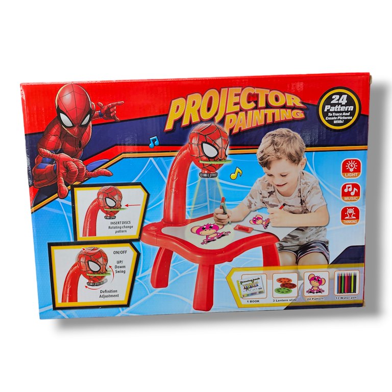 Projektor stočić za crtanje Spiderman NAJNOVIJI MODEL