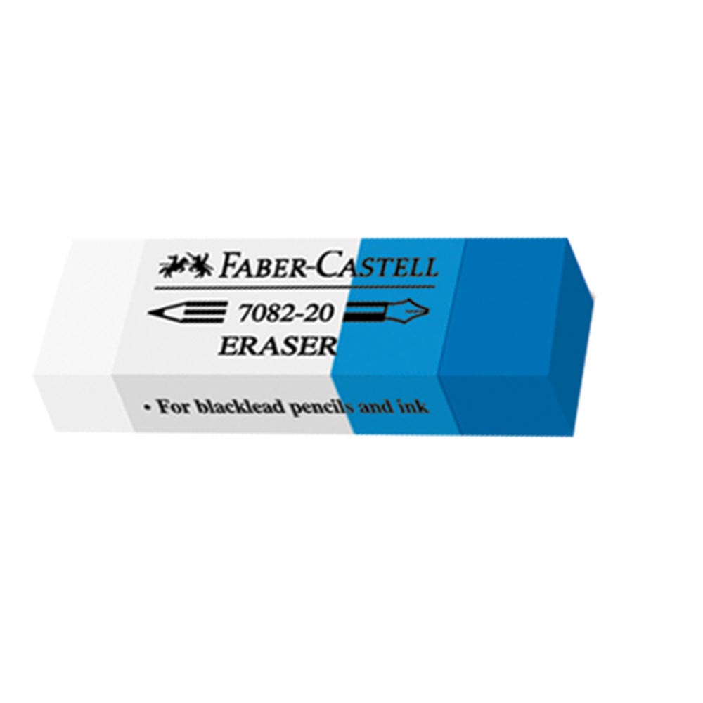 Gumica Faber Castell belo-plava za mastilo (1/20) 01719