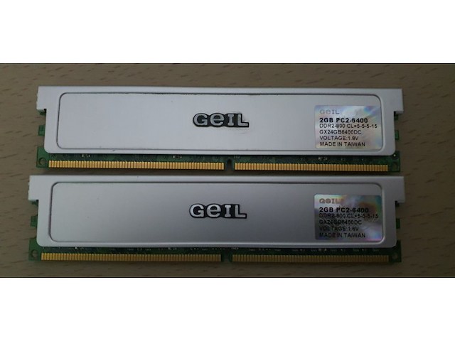 RAM DDR2 GEIL 2X2 Gb @ 800 Mhz Silver Dragon!