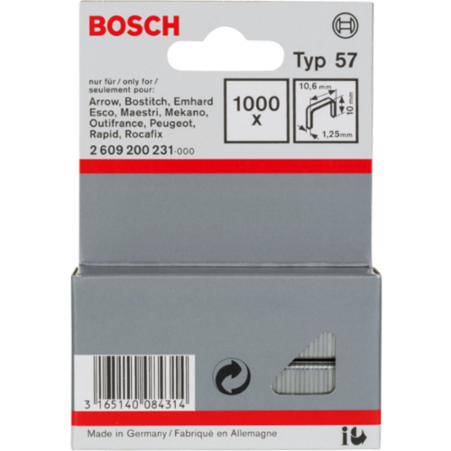Bosch spajalica, tip57, 10,6x1,25x10mm