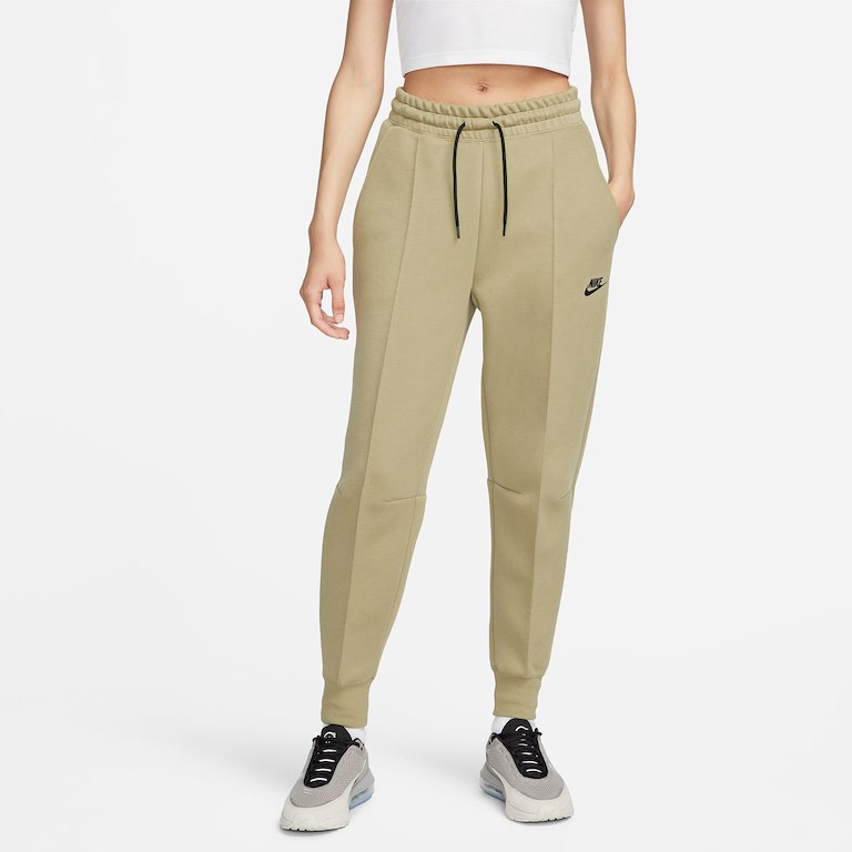 Nike W NSW TCH FLC MR JGGR, ženske pantalone, zelena