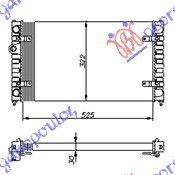 HLADNJAK MOTORA 1.4-1.6 BZ-1.7-1.9 SDi -AC (52×32) SEAT IBIZA (1995-1997) (OEM: 6K0121253K, 6K0121253P)