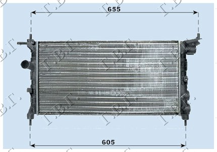 HLADNJAK MOTORA 1.2 – 1.4 – A/C (53×28) OPEL CORSA B (1997-2000) (OEM: 1300149)