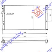 HLADNJAK MOTORA BENZIN-DIZEL +A/C (63×38) SEAT IBIZA (1995-1997) (OEM: 1HM121253D, 6K0121253L)