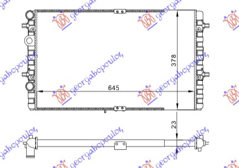 HLADNJAK MOTORA SVI MODELI BENZIN-DIZEL M/A +/-A/C(65×38 SEAT IBIZA (1999-2002) (OEM: 6K0121253BC)