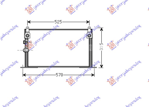 HLADNJAK KLIME 2.5 TD(53.5X27.5X16) TOYOTA HI-LUX 2WD/4WD (2001-2005) (OEM: 88460-35280, 8846035280)