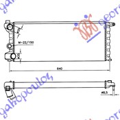 HLADNJAK MOTORA 750-1000 4X4 (58x25x34) 86-89 LANCIA Y10 (1984-1991) (OEM: 7567061)