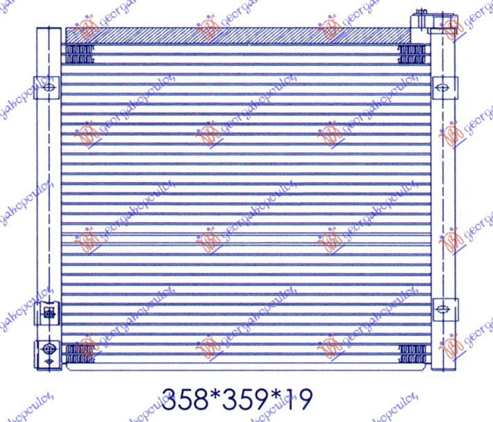 HLADNJAK KLIME BENZIN (33×36.5×16) HONDA CIVIC L/B (1996-1999) (OEM: 80110S01A11)