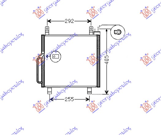 HLADNJAK KLIME 1.1i16V (33.5x31x1.7)BEHR SUZUKI ALTO (1999-2007) (OEM: 95310-76G20, 9531076G20)