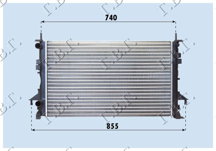 HLADNJAK MOTORA SVI MODELI BZ/DS +/-AC -07 (69×42 RENAULT ESPACE (2003-2012) (OEM: 8200008764)