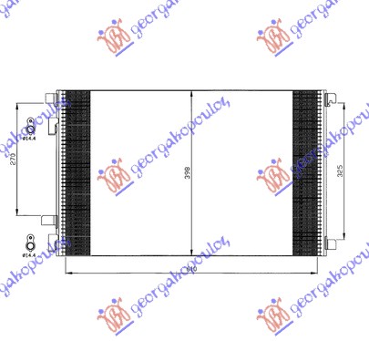 HLADNJAK KLIME BENZIN / DIZEL (6 1.5×40) RENAULT MEGANE CABRIO (2006-2010) (OEM: 8200115543)