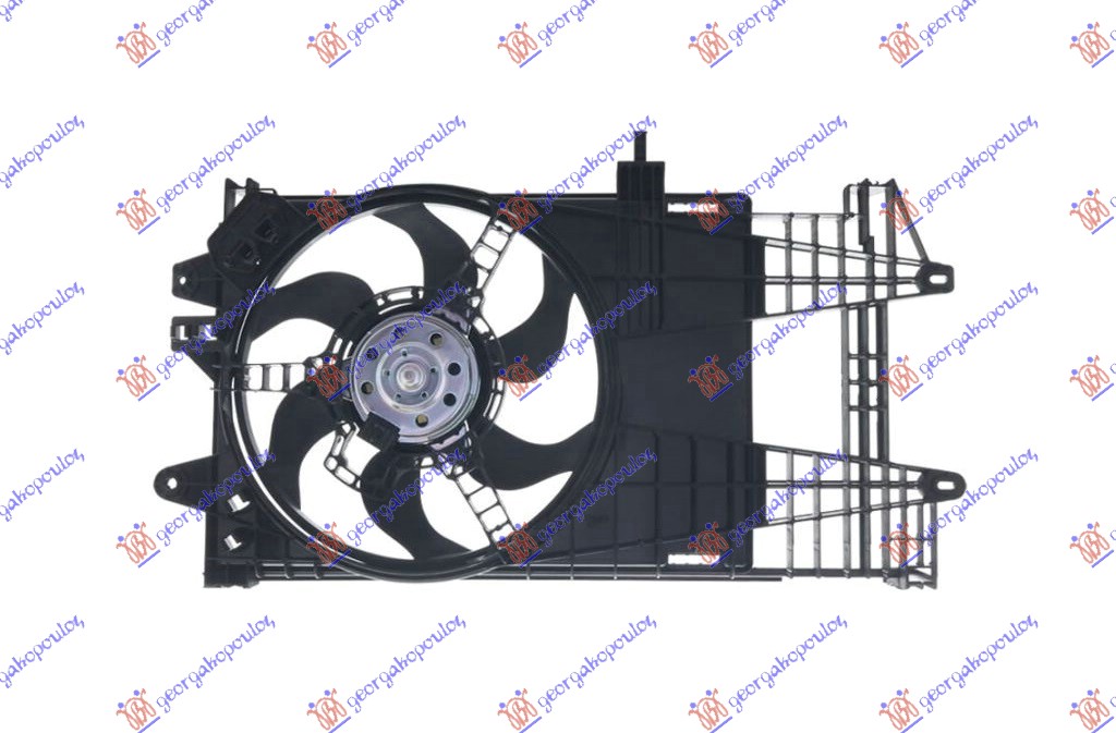 VENTILATOR KOMPLET(+A/C)02-03 TIP MARELL FIAT PUNTO (1999-2003) (OEM: 51703066)