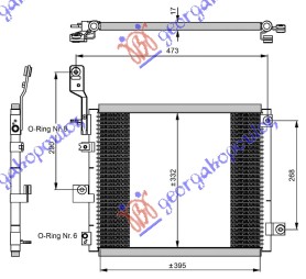 HLADNJAK KLIME 1.1cc 12V (41×34) HYUNDAI ATOS PRIME (2003-2007) (OEM: 97606-05500, 9760605500)