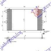 HLADNJAK KLIME (55x35x2.0) SEAT CORDOBA (1995-1997) (OEM: 6K0820413A, 6K0820413B, 6K0820413C)