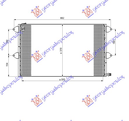 HLADNJAK KLIME (55x35x2.0) VW POLO (1994-1999) (OEM: 6K0820413A, 6K0820413B, 6K0820413C)