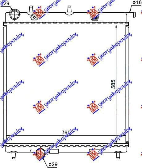 HLADNIK MOTORA 1.0-1.2 VTi-1.4 HDi (38x39x2.7) CITROEN DS3 (2010-2014) (OEM: 1330Q5)