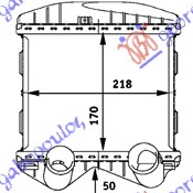 HLADNJAK INTERCOOLER BENZIN (170x218x50) SMART FORTWO (1998-2007) (OEM: 003007V002)