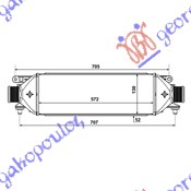 HLADNJAK INTERCOOLERA BENZIN 1.3-1.6-1.9 TD (57.2×13.2×5) FIAT PUNTO (2012-) (OEM: 51783791)