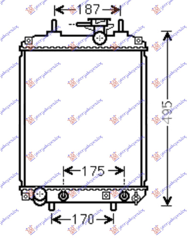 HLADNJAK MOTORA 1.0 – 1.3- 1.5 BENZINZ MANUELNI-AUTOMATIK SUBARU JUSTY (2005-) (OEM: 16400-B1010, 16400-B1011, 16400B1010)