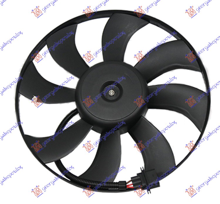 VENTILATOR (MOTOR+VENTILATOR) (390 mm) SKODA FABIA (2010-2014) (OEM: 6Q0959455D)