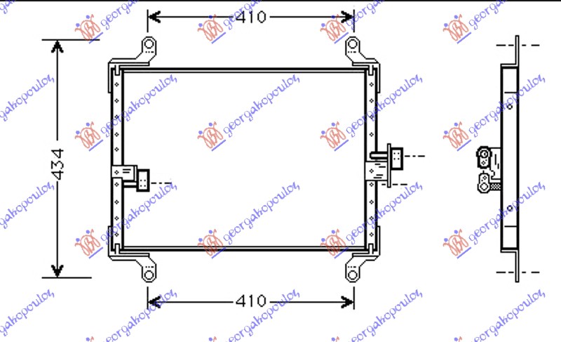 HLADNJAK DIZEL – DSL (510x340x16) CITROEN JUMPER (1994-2002) (OEM: 1312857080, 6455T3)