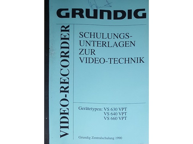 Uputstvo Za Video Rekorder `GRUNDIG` Germany