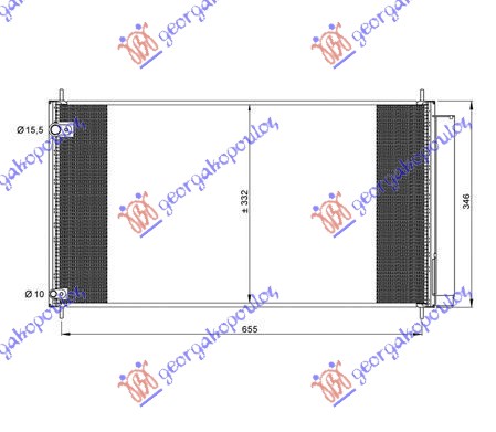 HLADNJAK KLIME 2.0 – 2.2 D4d (67×33) TOYOTA AURIS (2006-2010) (OEM: 88450-12290, 8845002310, 8845002410)